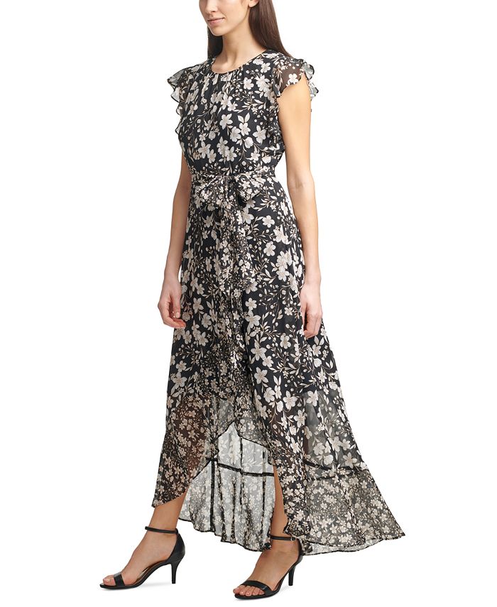 Jessica Howard Petite Printed Chiffon Maxi Dress - Macy's