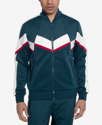Sean John Men's Broken Chevron Blocked Track Jacket - Macy's