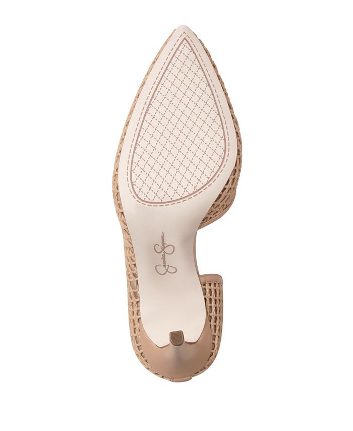 Jessica Simpson Women's Pieree Open-Weave D’Orsay Heeled Pumps ...