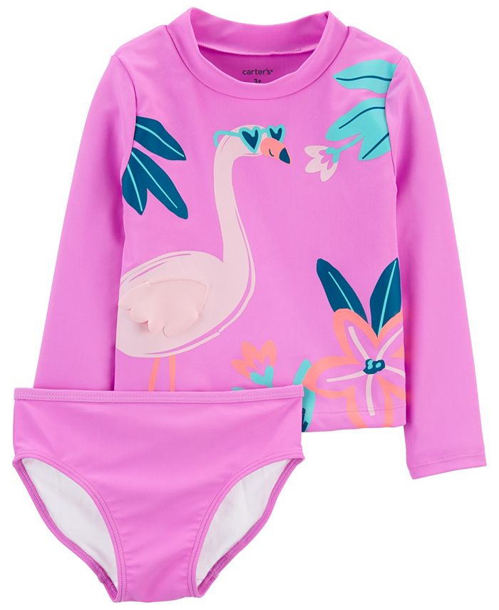 Carter's Baby Girl Flamingo Rashguard Set - Macy's