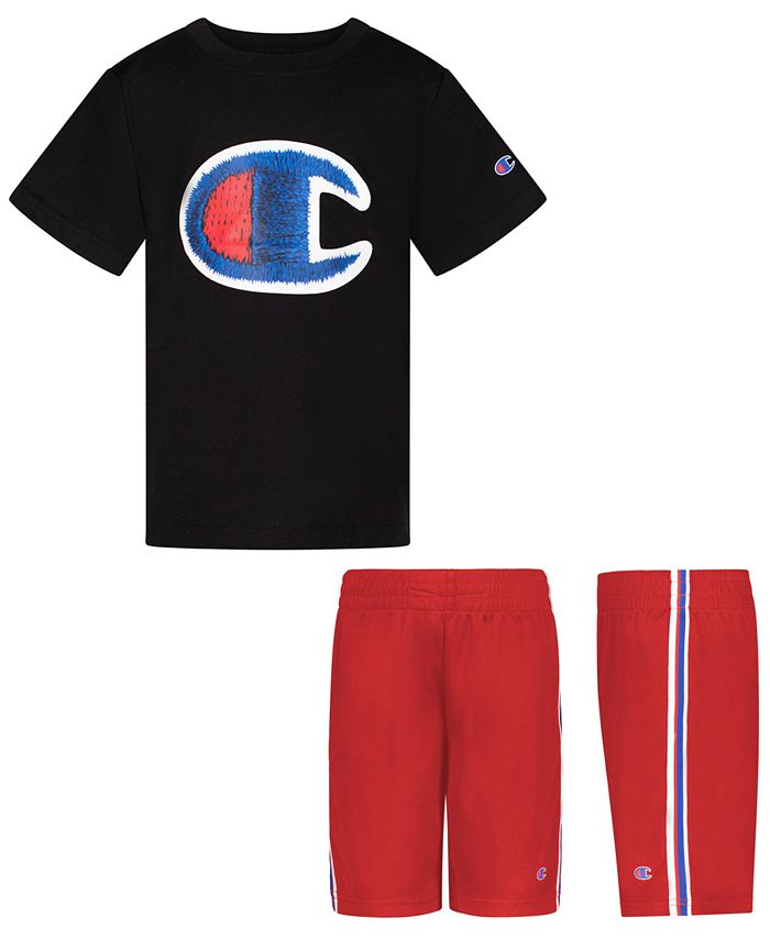 Champion Baby Boys 2-Pc. "C" Logo T-Shirt & Mesh Shorts Set - Macy's