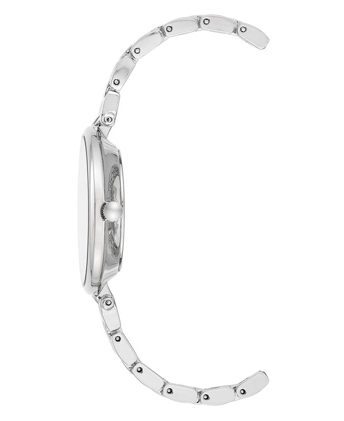 Anne Klein Silver-Tone Bracelet Watch 34mm - Macy's