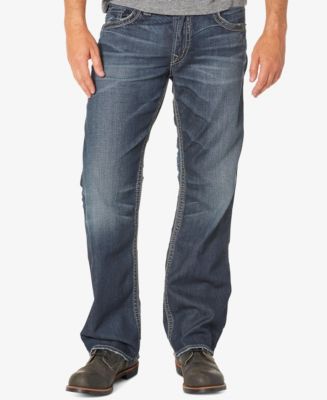 Men's Dark Indigo Rinse Straight leg jeans - Macy's