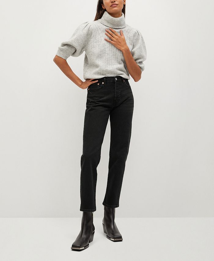 MANGO Women's Straight Cotton Jeans - Macy's