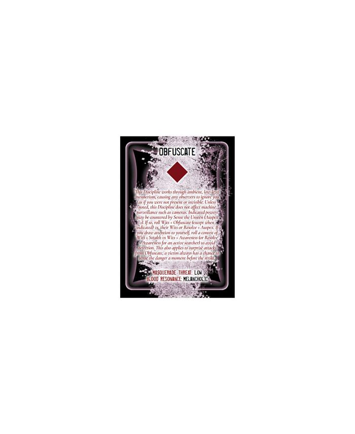 Modiphius Vampire - The Masquerade - Discipline and Blood Magic Card ...