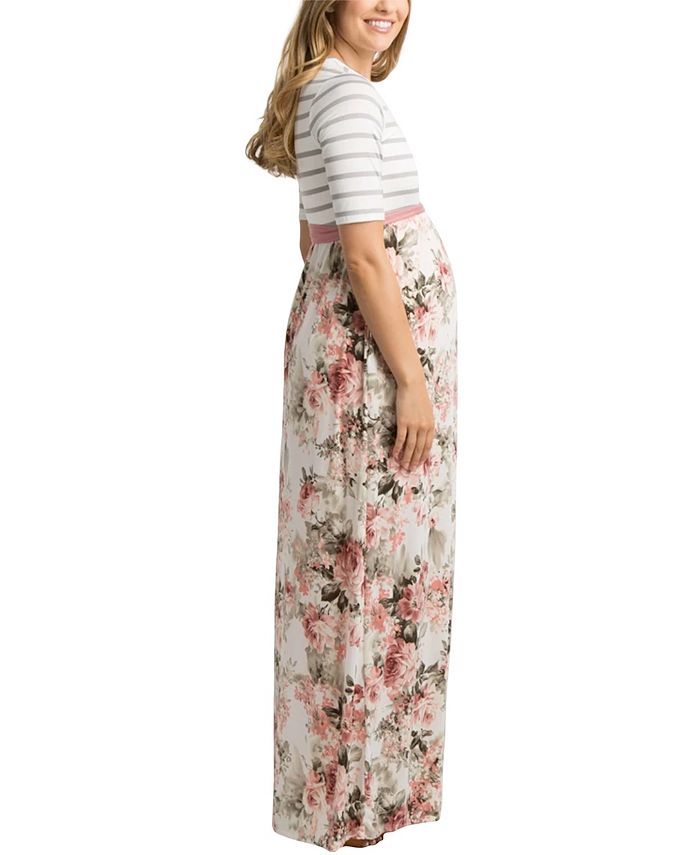 Savi Mom Women's Forence Floral Maxi Maternity Dress - Macy's