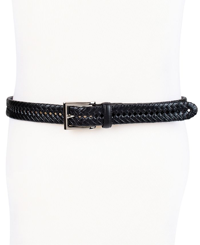 Club Room Leather Braided Belt & Reviews - All Accessories - Men - Macy's