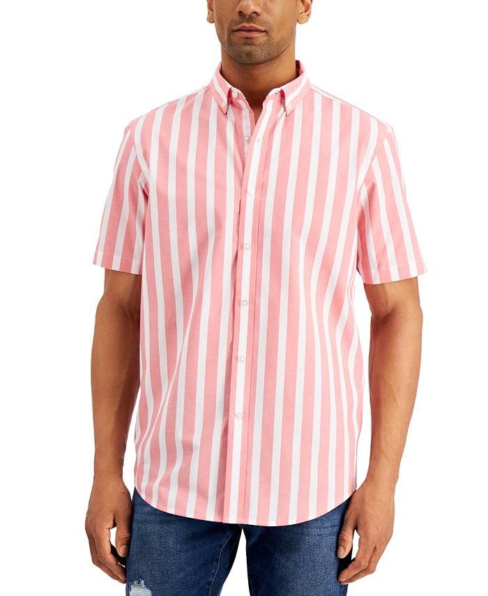 Club Room Mens Short Sleeve Printed Shirt Created For Macys