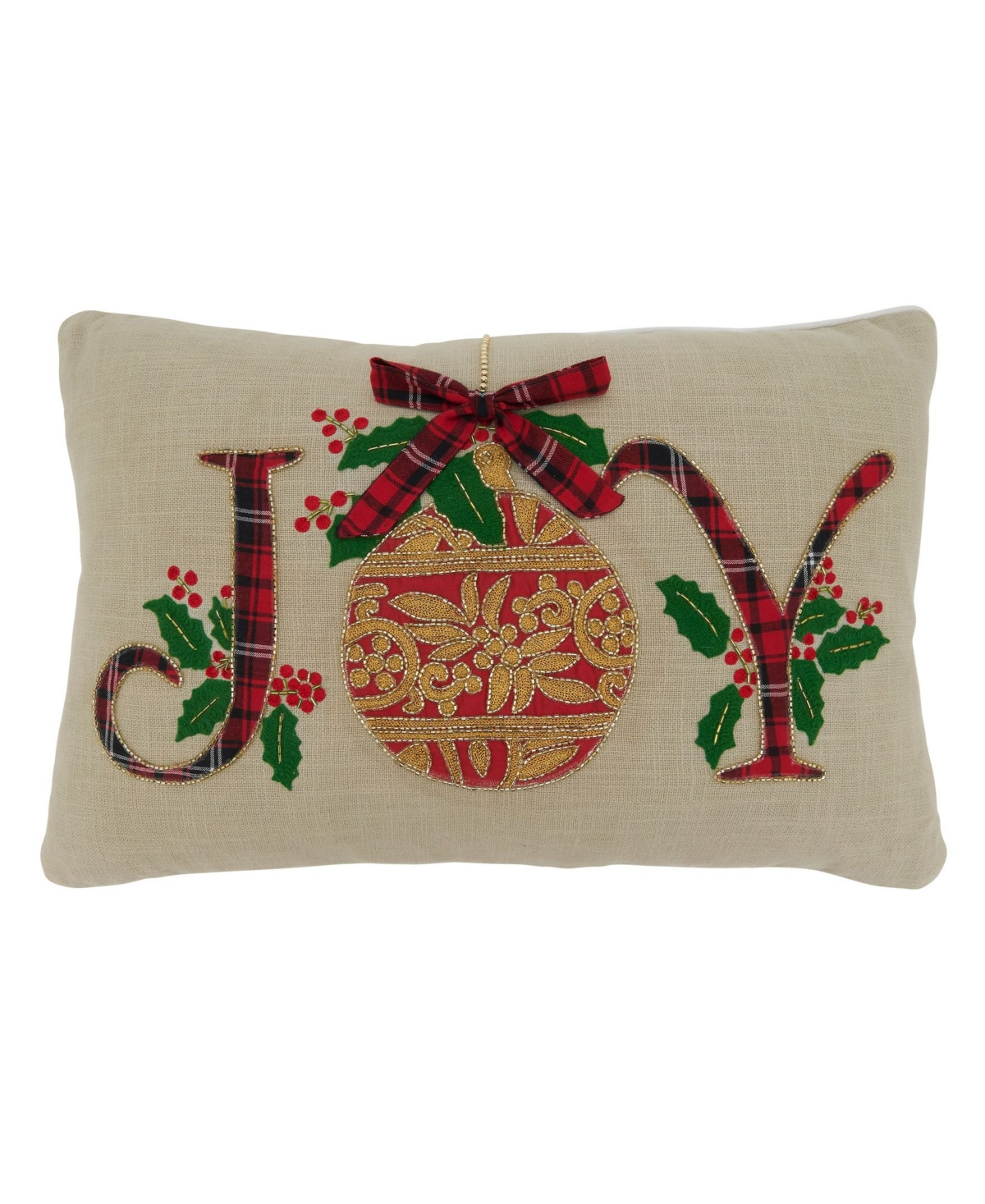 Click here for Saro Lifestyle Joy Holly and Ivy Decorative Pillow... prices
