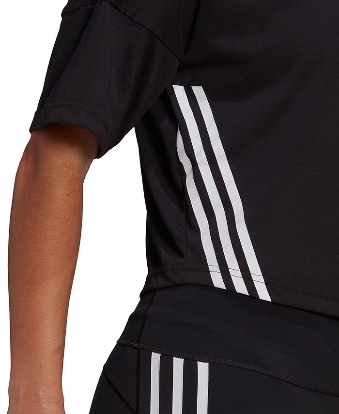 adidas Women's 3-Stripes Cropped Top & Reviews - Tops - Women - Macy's
