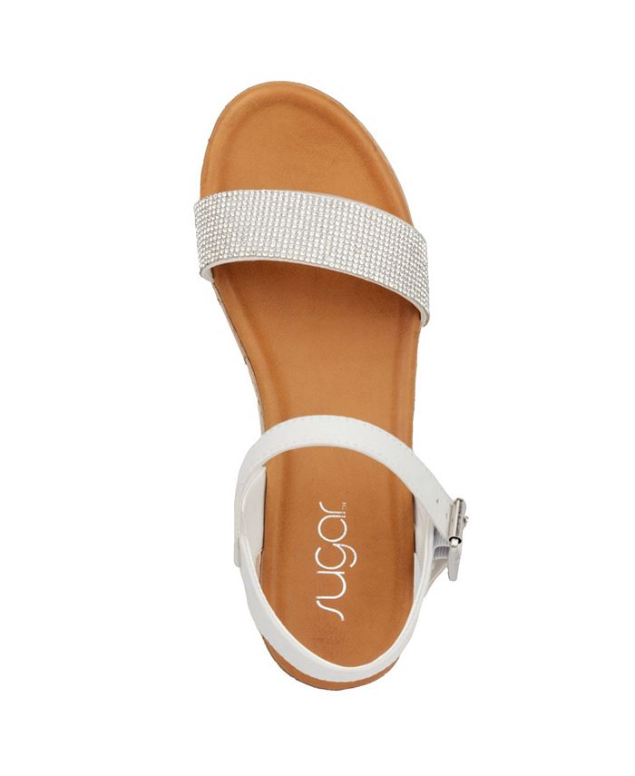 Sugar Women's Goldie Embellished Flatform Wedge Sandals & Reviews ...