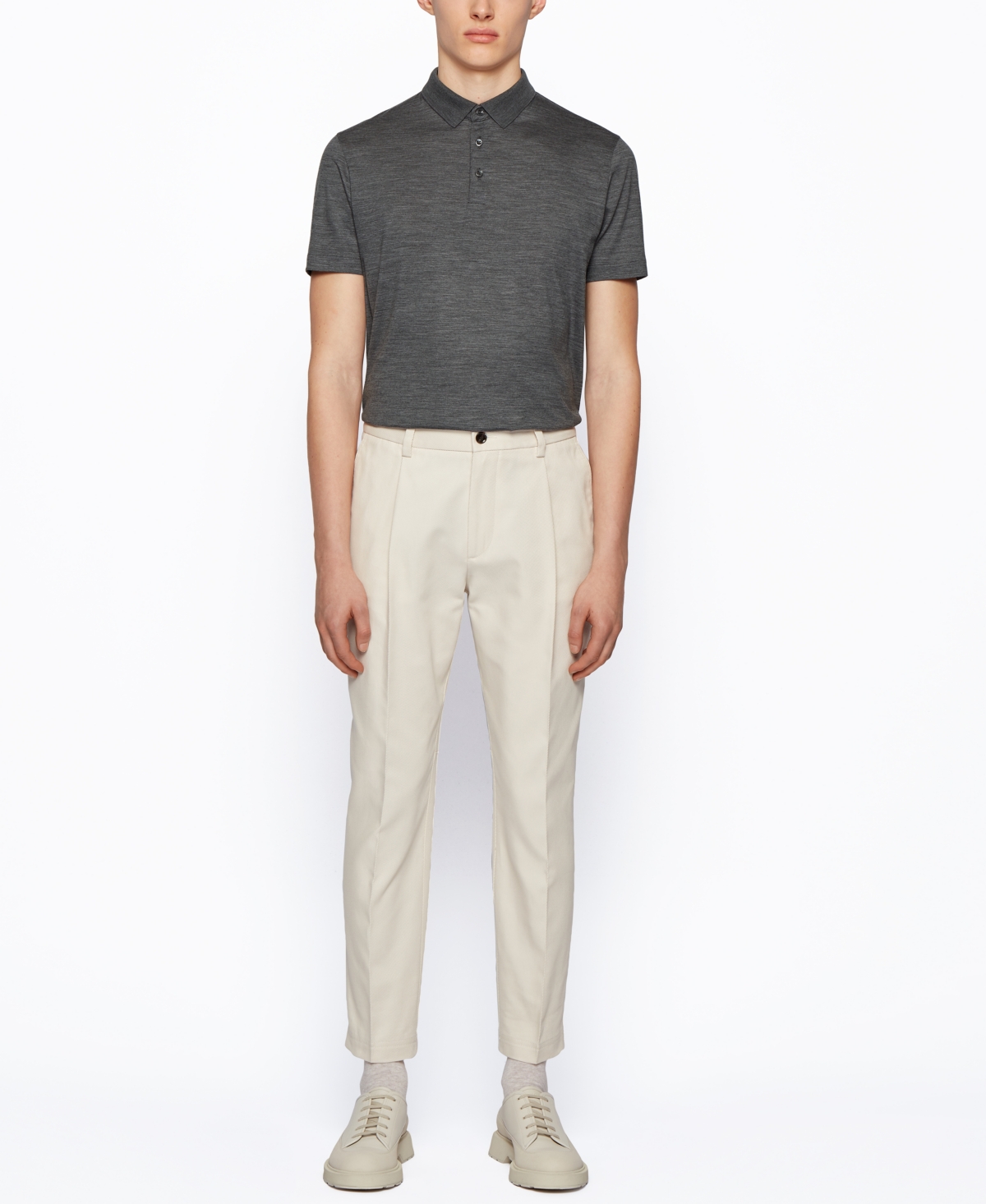 Hugo Boss Boss by Hugo Boss Men's Regular-Fit Italian Wool Polo ...