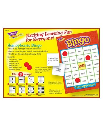 Trend Enterprises Homophones Bingo Game - Macy's