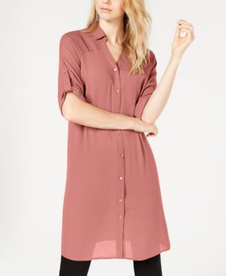 Alfani Roll-Tab Tunic Shirt, Created for Macy's - Macy's