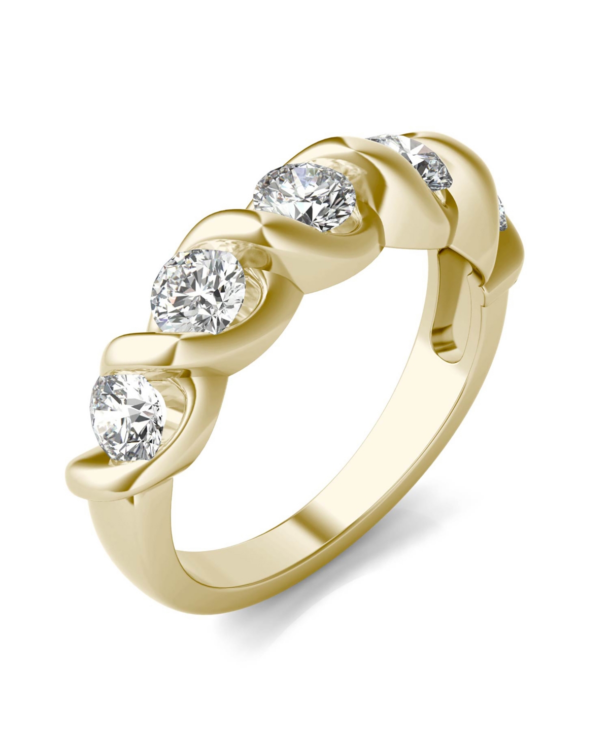 Click here for Moissanite Bypass Band 1-1/6 ct. t.w. Diamond Equi... prices
