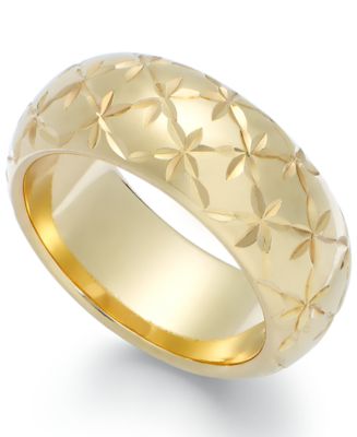 Signature Gold Diamond-Cut Star Ring in 14k Gold over Resin - Macy's