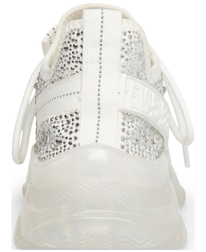 Steve Madden Women's Maxima Rhinestone-Trim Trainer Sneakers - Macy's