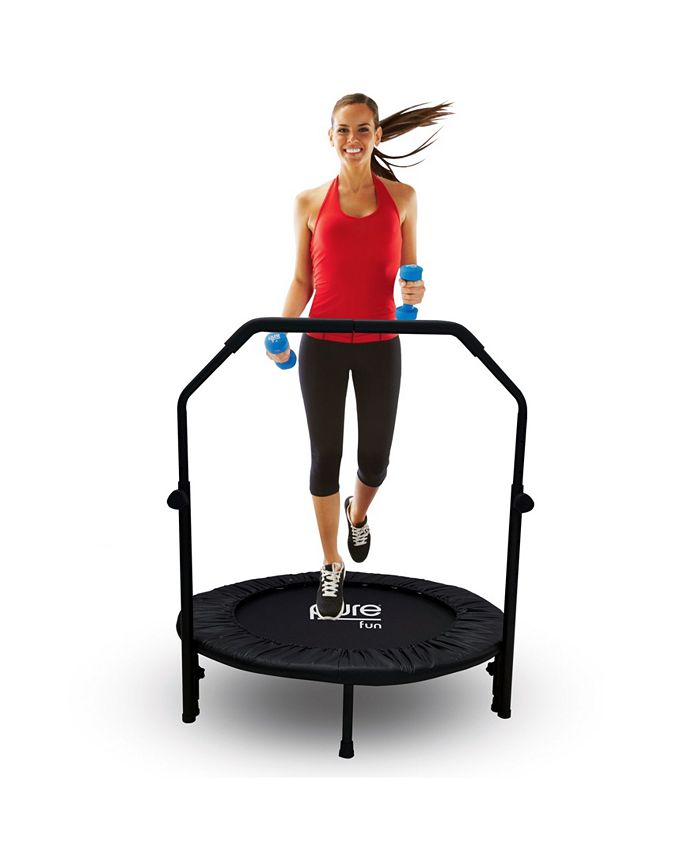 Pure Fun Bungee Exercise Trampoline with Adjustable Handrail - Macy's