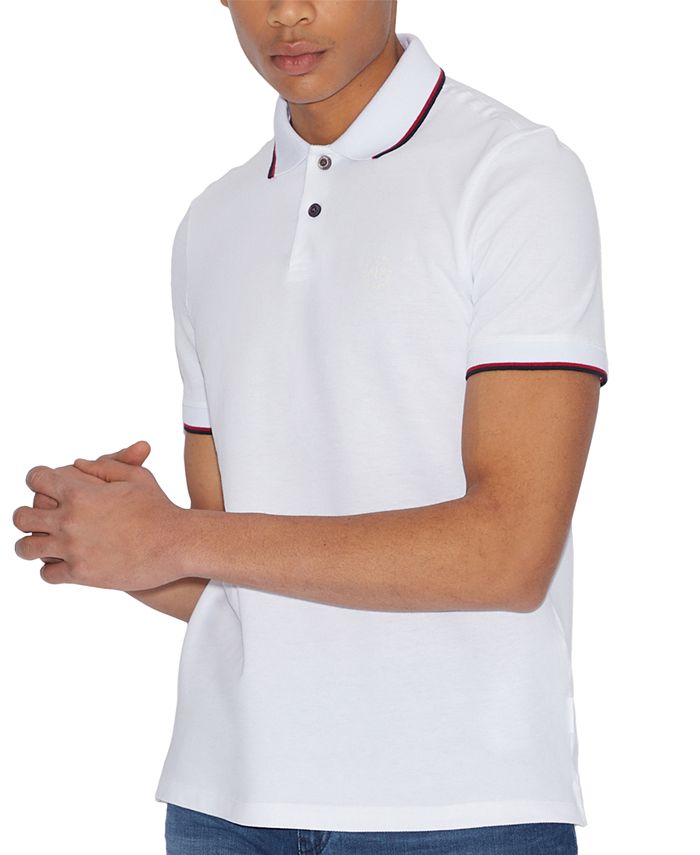 A|X Armani Exchange Men's Contrast Tipped Polo Shirt & Reviews - Polos ...