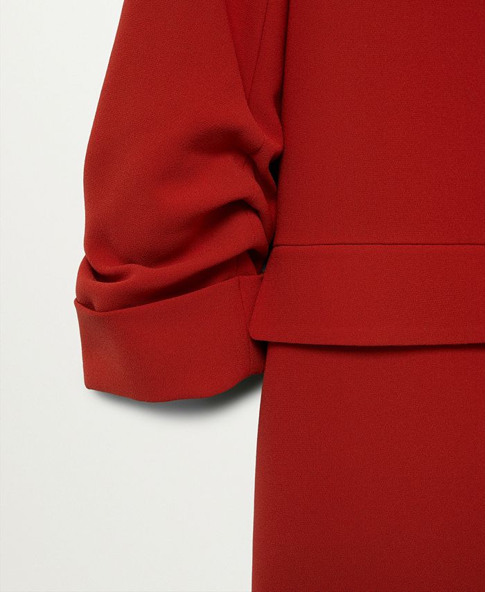 MANGO Structured Flowy Suit Jacket - Macy's