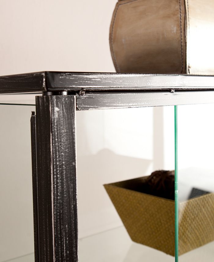 Southern Enterprises Metal, Glass Sliding-door Display Cabinet - Macy's