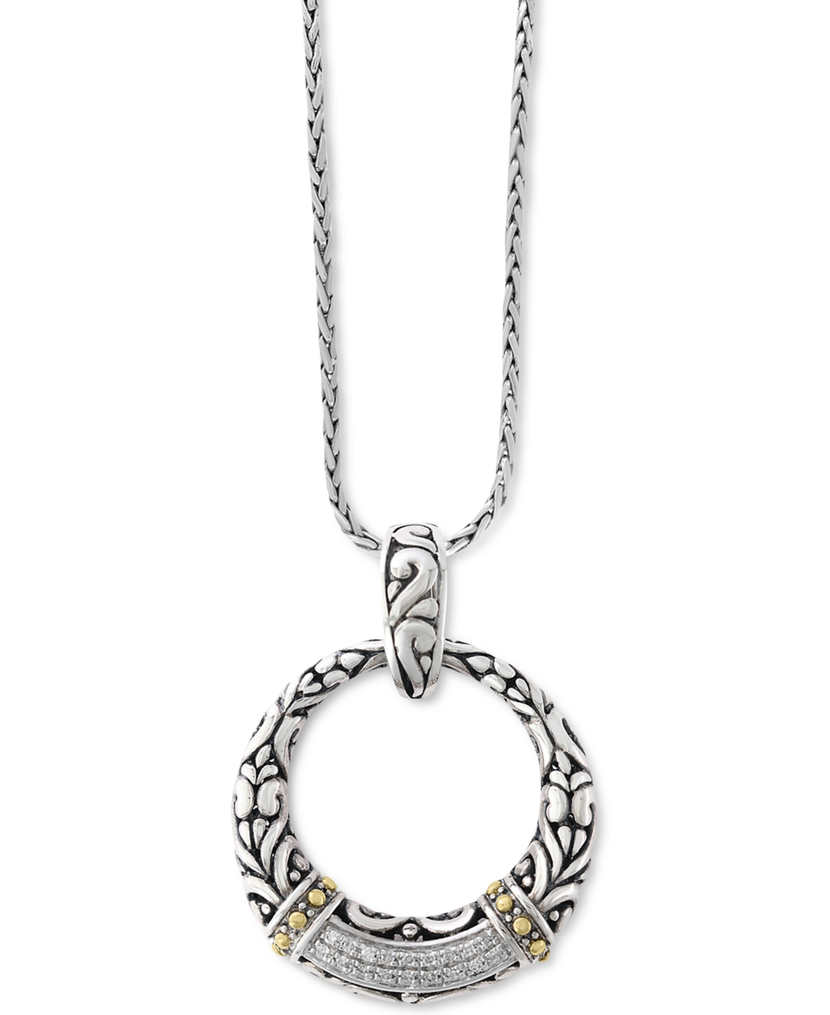 Click here for Effy Diamond Filigree Circle 18 Pendant Necklace (... prices