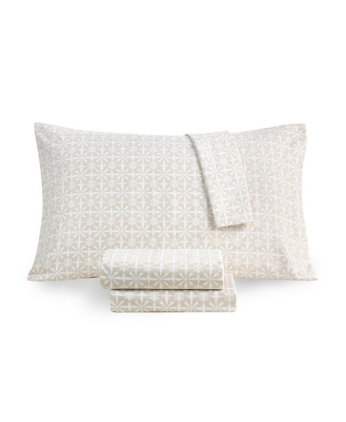 Sanders Printed Microfiber 3 Pc. Sheet Set, Twin, Created for Macy's ...