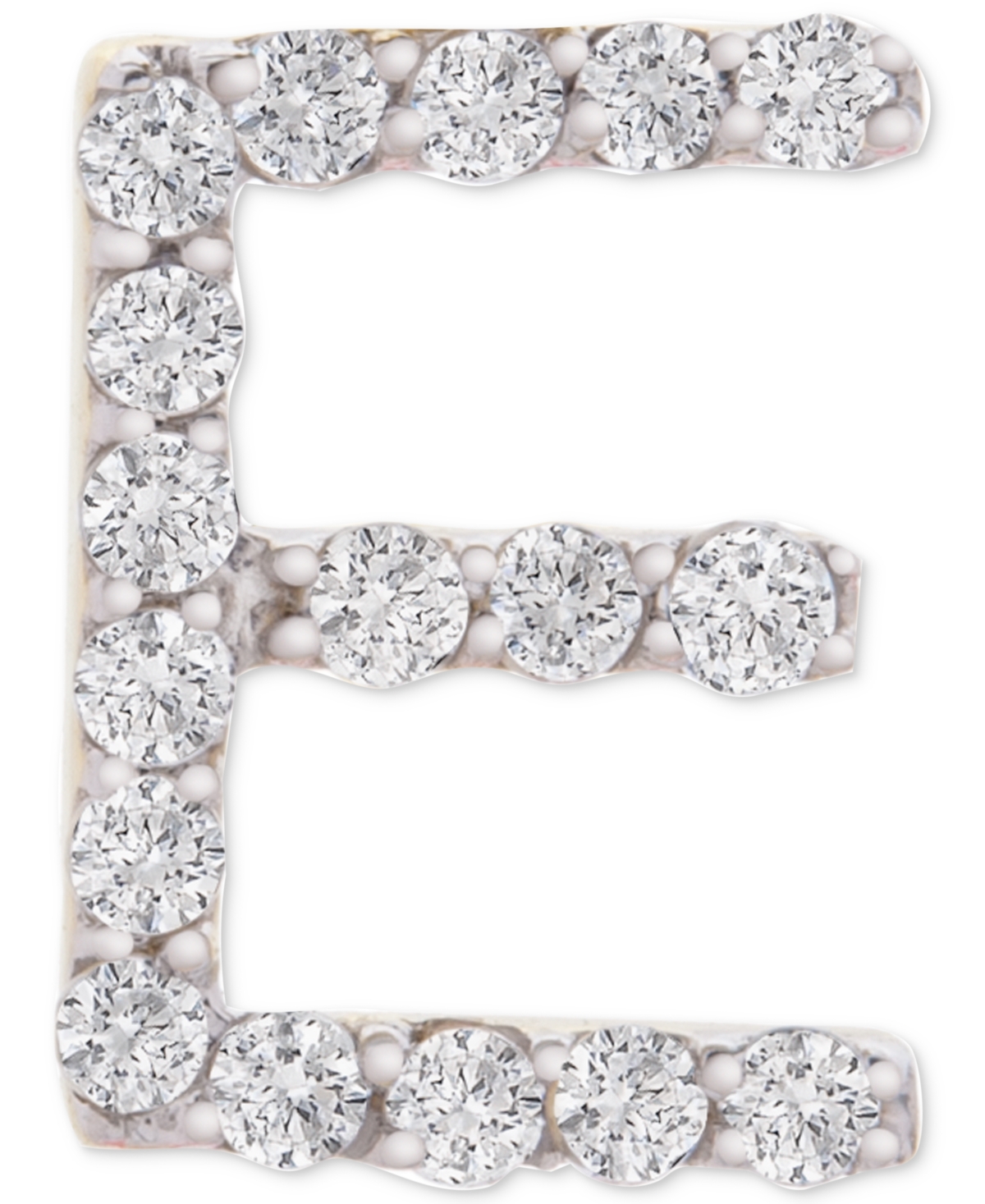 Click here for Wrapped Diamond Initial Single Stud Earring (1/20... prices