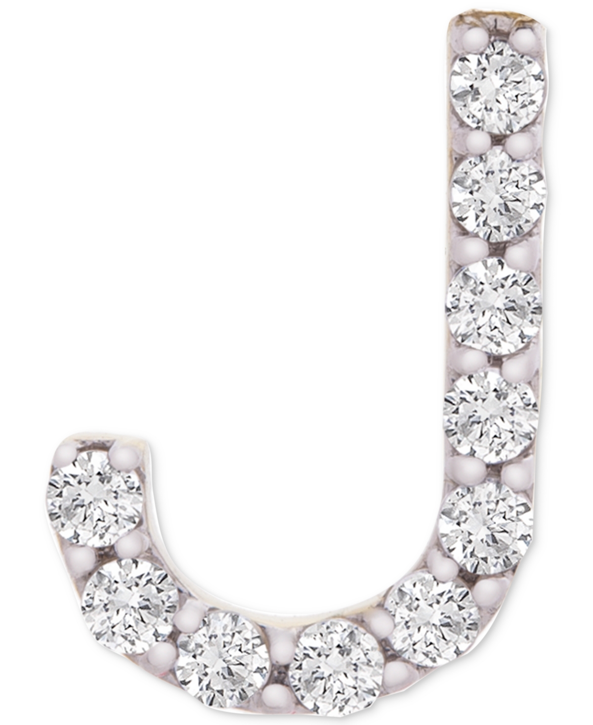 Click here for Wrapped Diamond Initial Single Stud Earring (1/20... prices