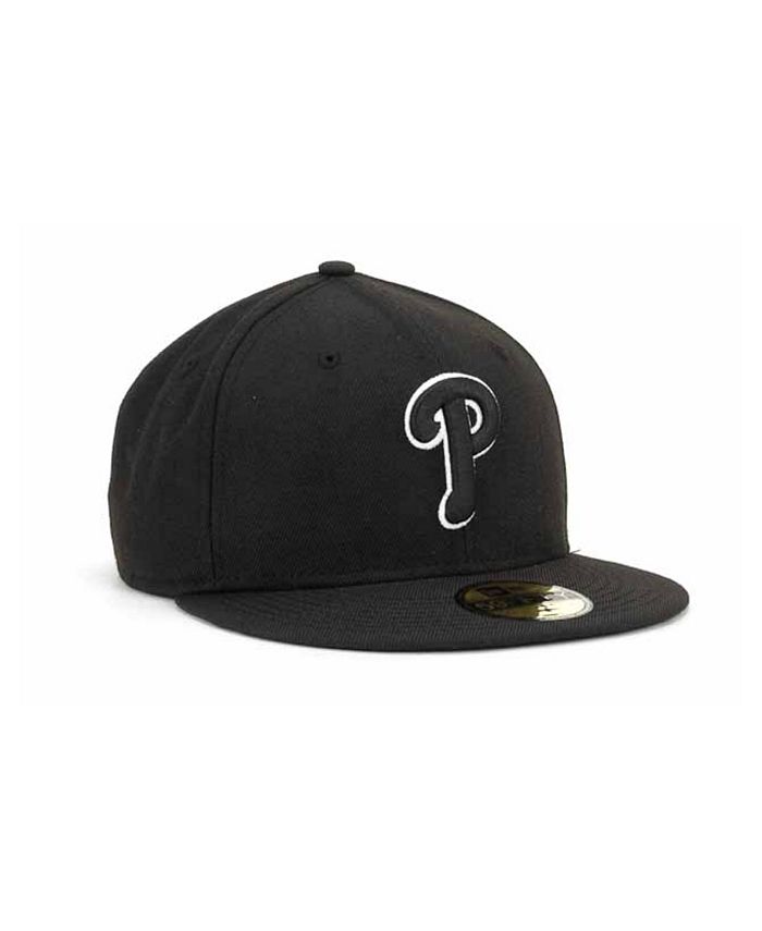 New Era Philadelphia Phillies Black and White Fashion 59FIFTY Cap - Macy's