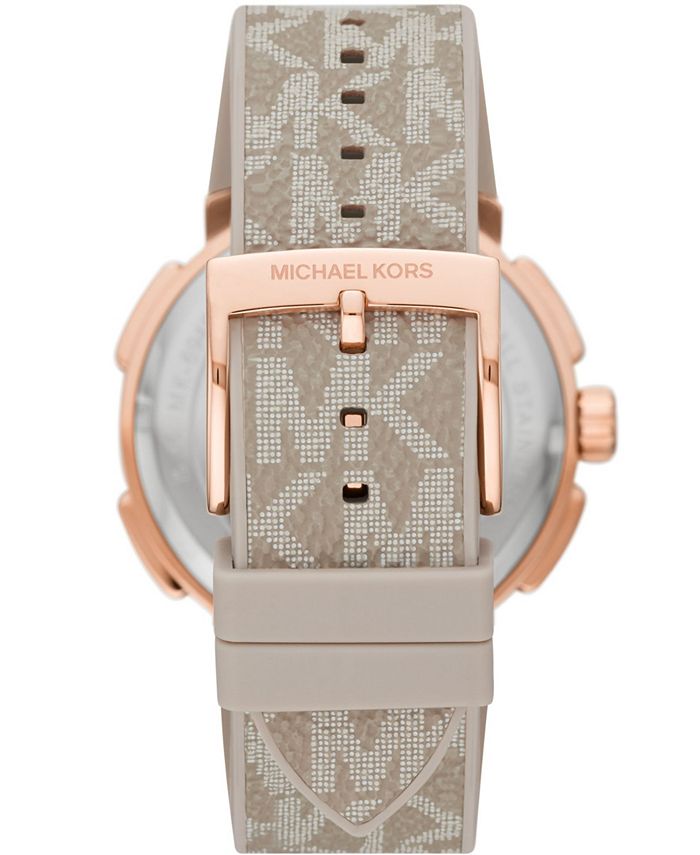 Michael Kors Women's Sidney Sand Polyvinyl Chloride and Silicone Strap ...