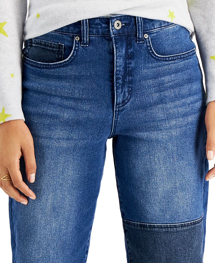 Style & Co Petite Patchwork Mom Jeans, Created for Macy's - Macy's