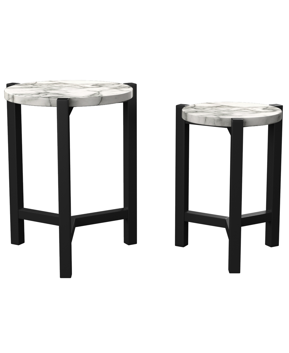 Click here for Heritiga Round Nesting Table  Set of 2 - Gray prices