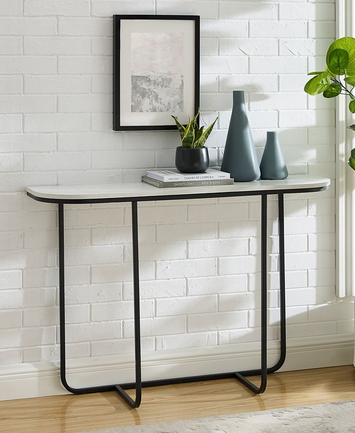 Walker Edison Modern Curved Entry Table - Macy's