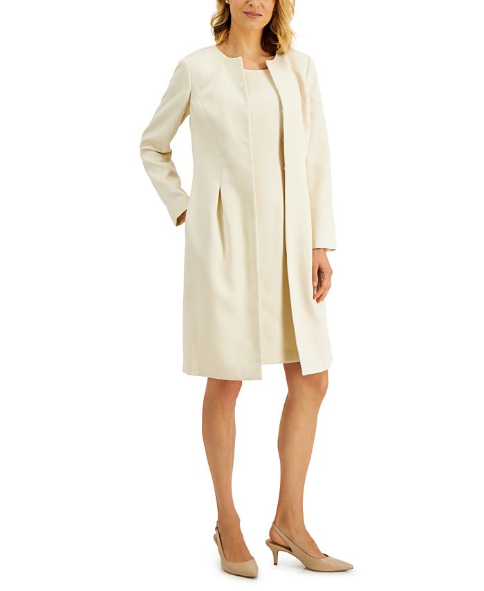 Le Suit Topper-Jacket Jacquard Dress Suit - Macy's