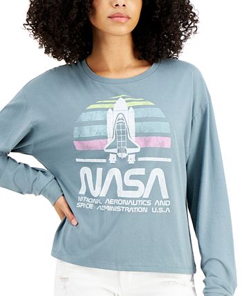 Grayson Threads Black Juniors' NASA Long-Sleeve T-Shirt - Macy's