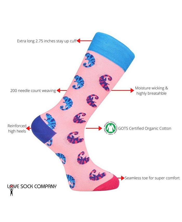 Love Sock Company Men's Luxury Novelty Crew Socks in Animal Novelty ...