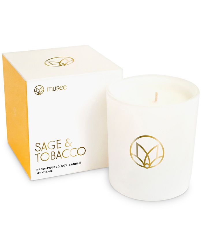 Musee Sage & Tobacco Hand-Poured Soy Candle, 8.8-oz. - Macy's