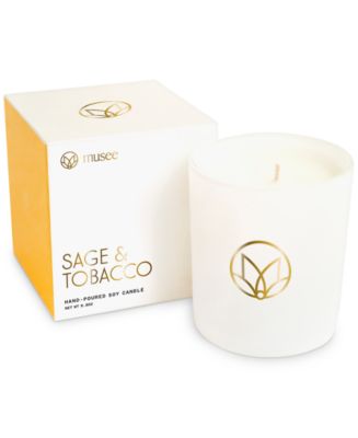 Musee Sage & Tobacco Hand-Poured Soy Candle, 8.8-oz. - Macy's