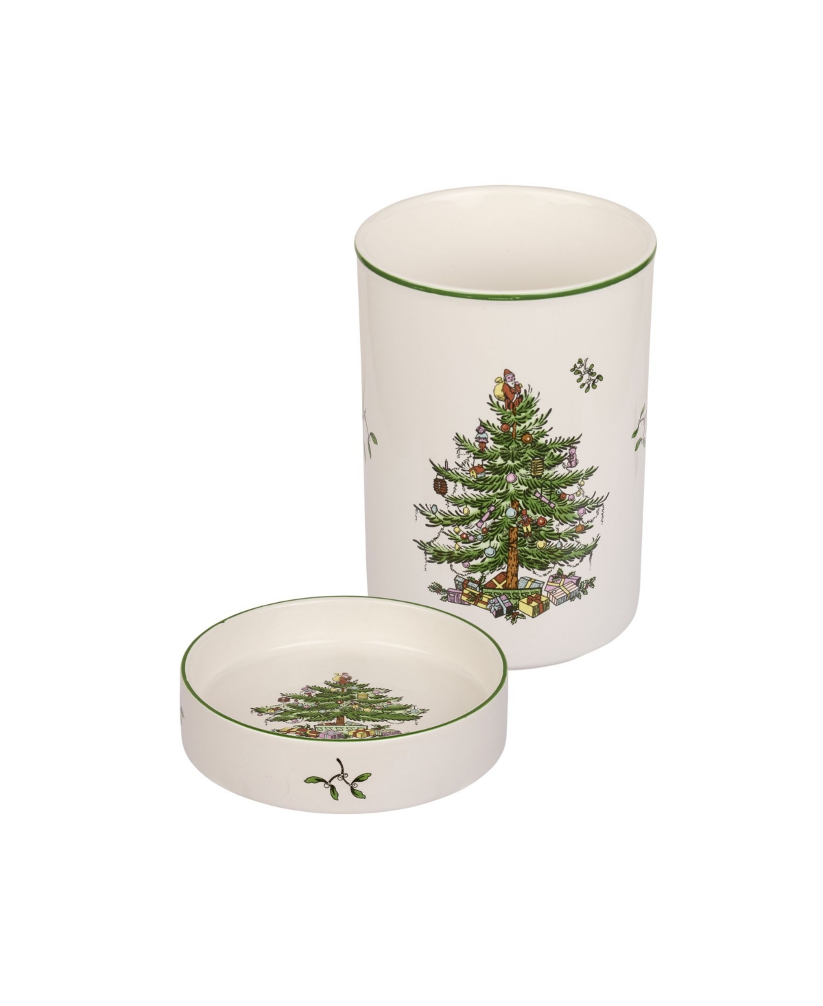 Click here for Spode Christmas Tree Wine Chiller & Coaster Set -... prices