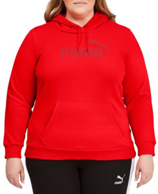 Puma Plus Size Fleece Logo Hooded Sweatshirt - Macy's