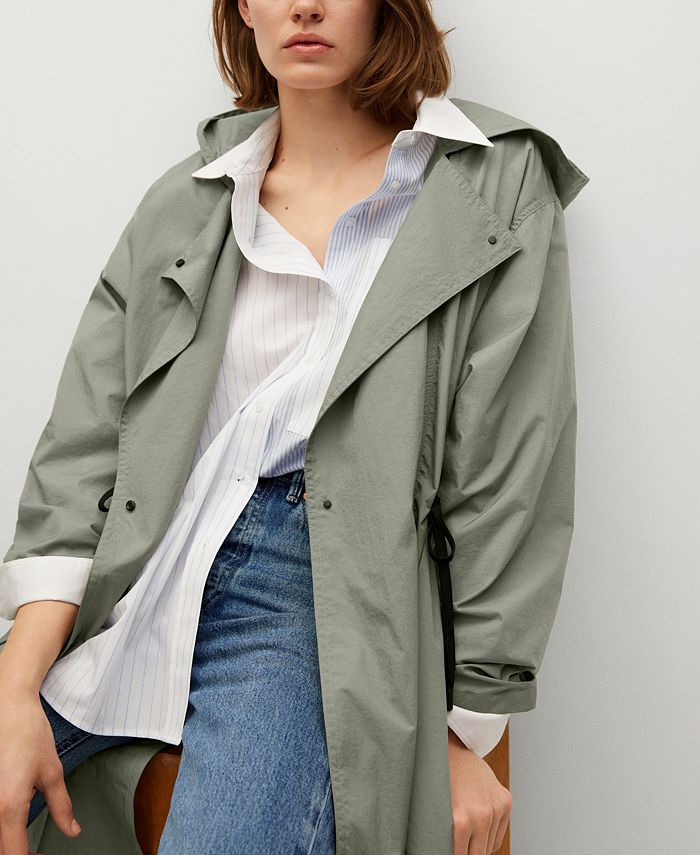 MANGO Foldaway Water-Repellent Raincoat - Macy's