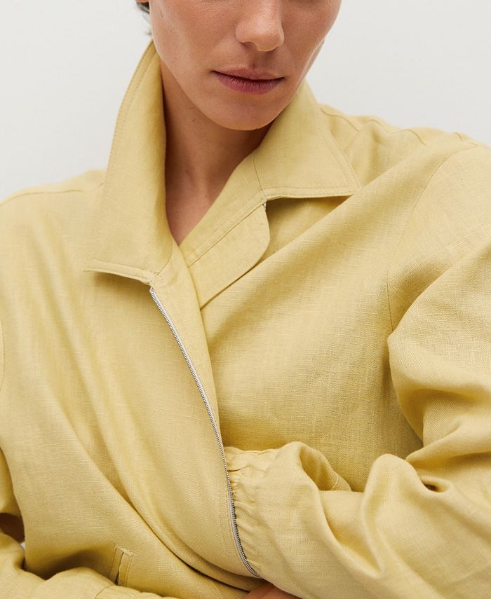 MANGO Linen Jacket - Macy's