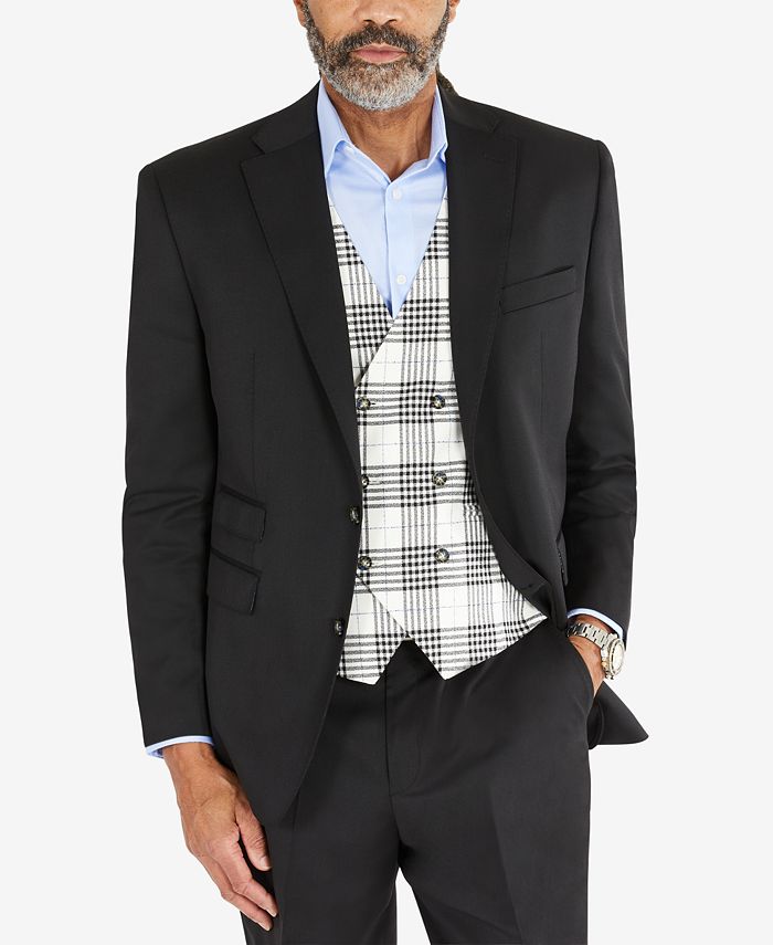 Tayion Collection Men's Classic-Fit Solid Black Suit Separates Jacket ...