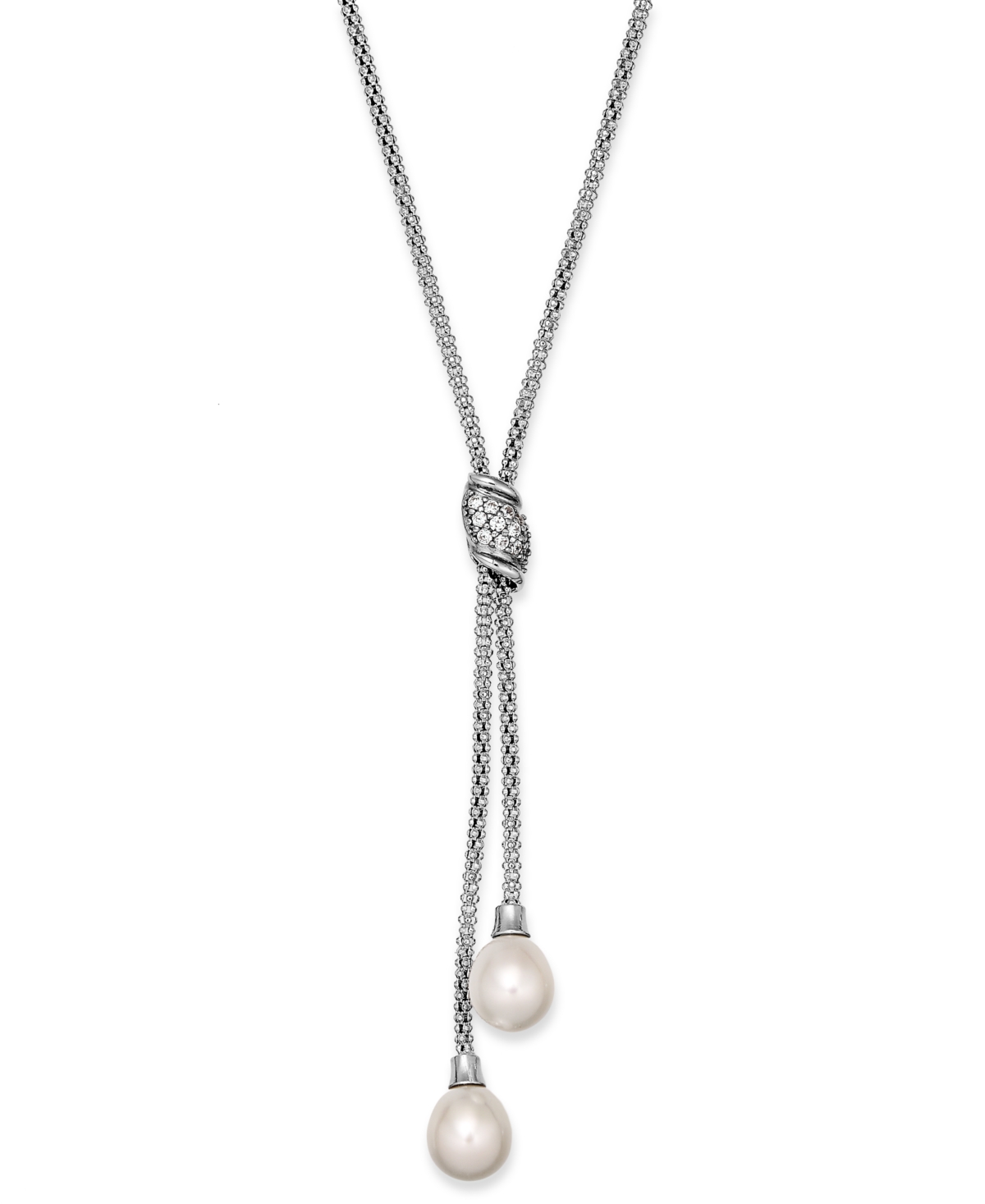 Click here for Cultured Freshwater Pearl (7-1/2 mm) and Cubic Zir... prices