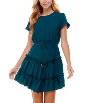 City Studios Juniors' Ruffle Tier Fit & Flare Dress - Macy's