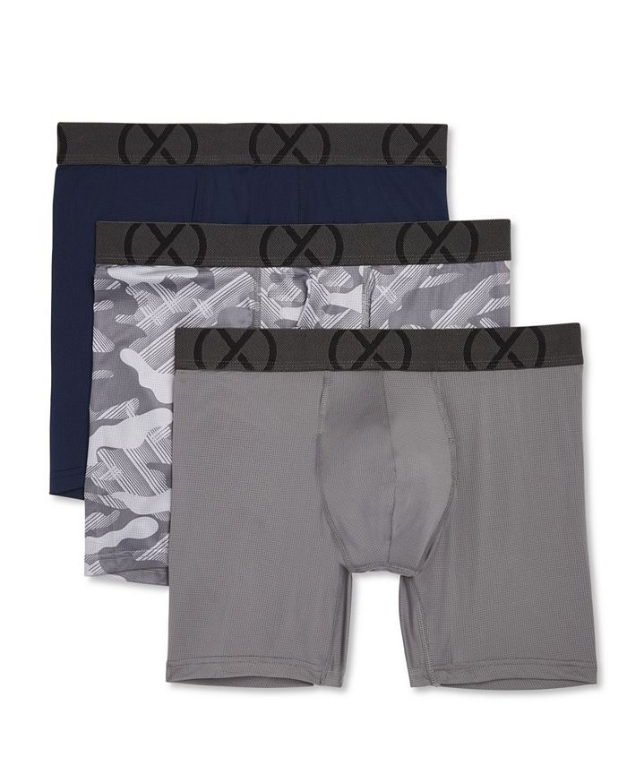 2(x)ist Men's Mesh Performance Ready 6" Boxer Brief, Pack of 3 ...