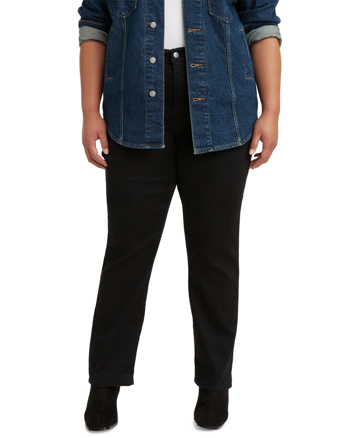 Click here for Levis Trendy Plus Size 724 High-Rise Straight-Leg... prices