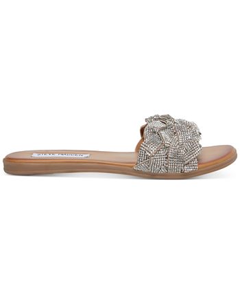 Steve Madden Women's Phayra Rhinestone Braided Slides - Macy's