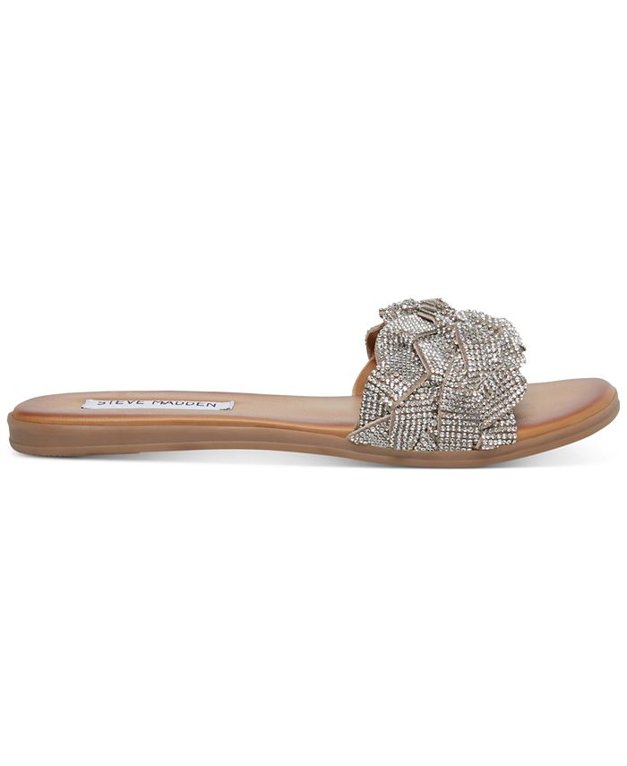 Steve Madden Women's Phayra Rhinestone Braided Slides - Macy's